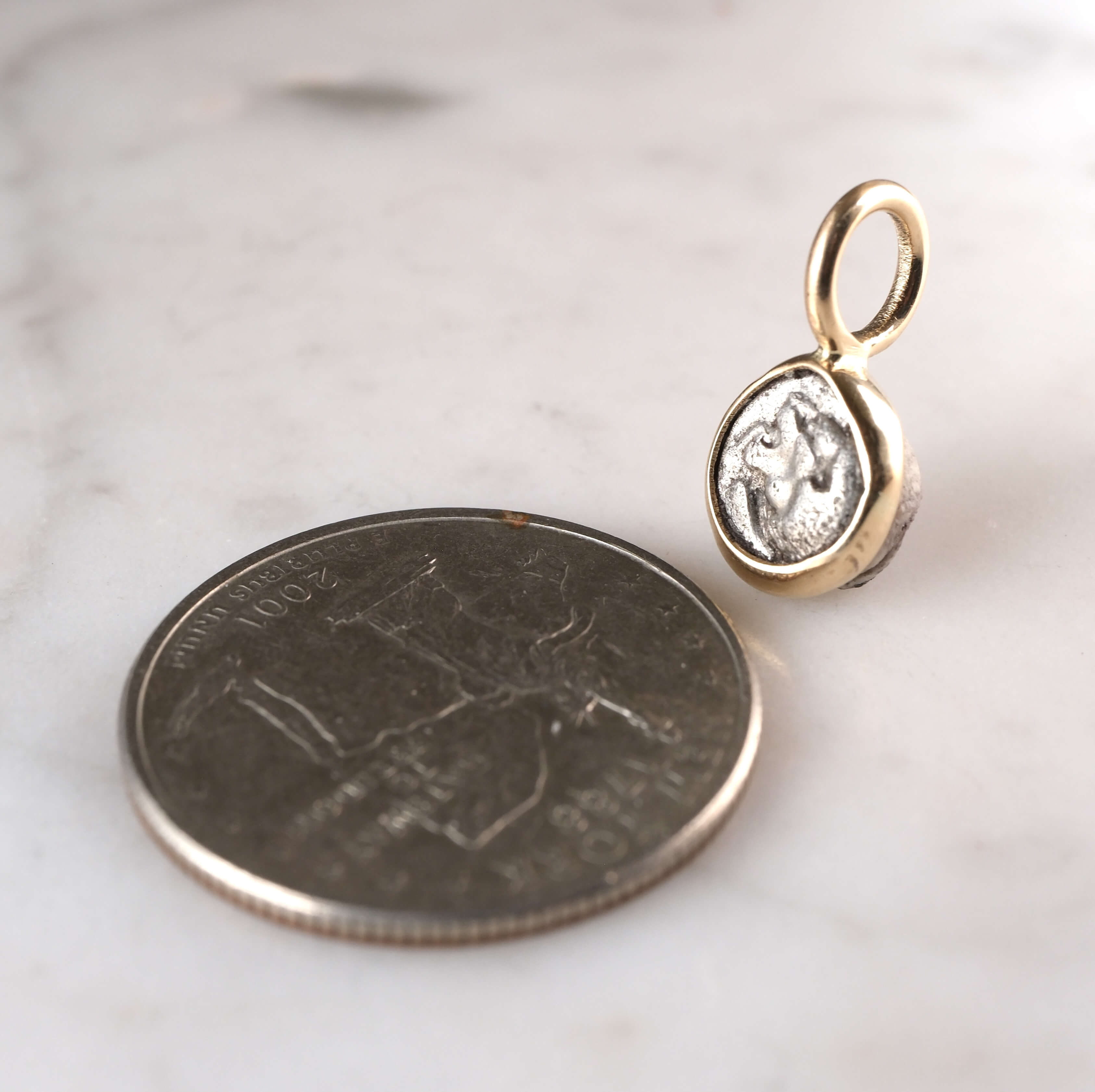 Ancient Greek 1⁄12 Stater of Miletos Set in 14k Gold (Lion) – Peregrine ...